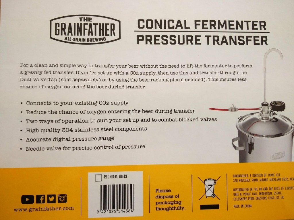 Grainfather Pressure Transfer Kit