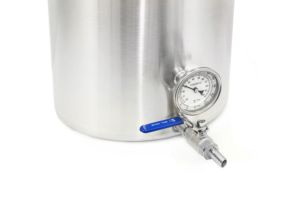 Gryta 20 liter med tappkran och termometer
